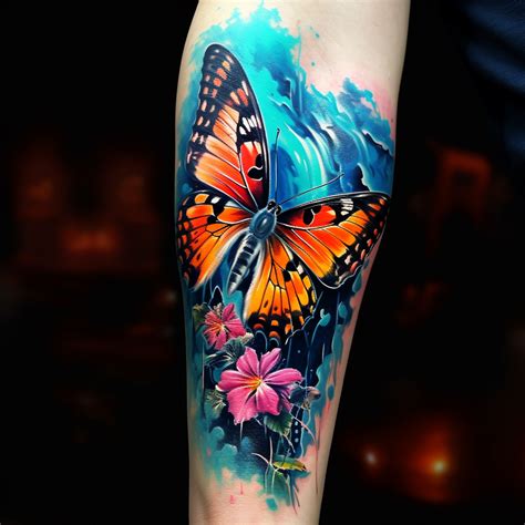 Butterfly Color Tattoo Idea Butterfly Tattoo Designs Tattoo Designs
