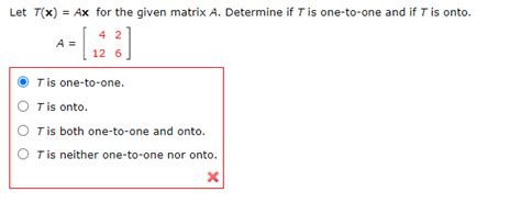 solved let t x ax for the given matrix a determine if t
