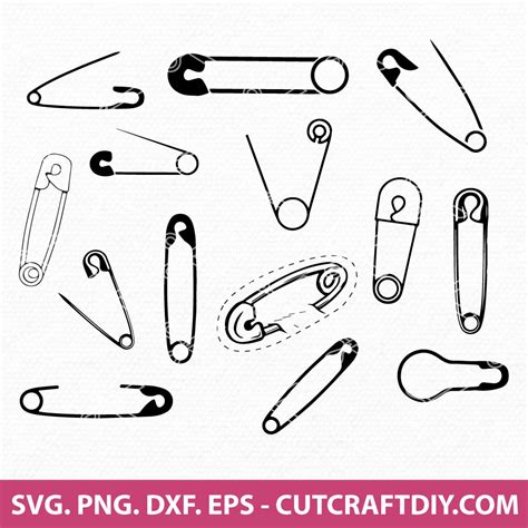 Safety Pin Svg Bundle Open And Closed Safety Pin Svg