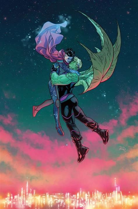 Billy X Teddy Wiccan Marvel Marvel Young Avengers Comics Artwork