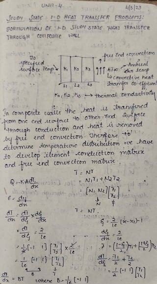 Finite Element Analysis Unit Iv And V Only Theory Handwritten Notes Pdf