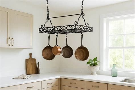 Handmade Iron Pot Racks For Kitchens Delamere Design