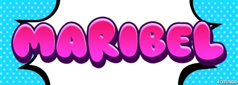 Maribel Efecto De Texto Y Diseño De Logotipos Nombre
