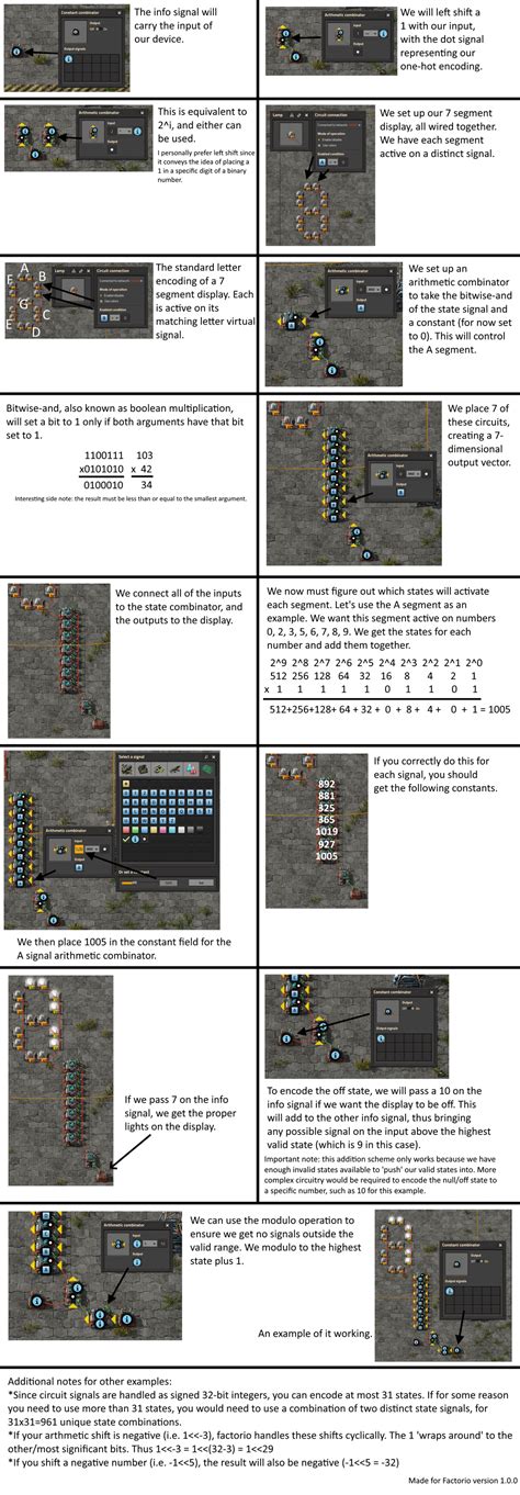 a guide to one hot encoding with a 7 segment display r factorio