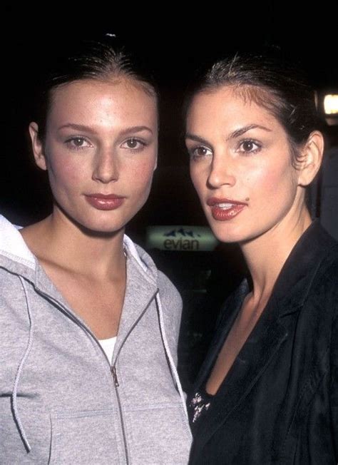 Bridget Hall And Cindy Crawford Backstage For Todd Oldham Runway Show
