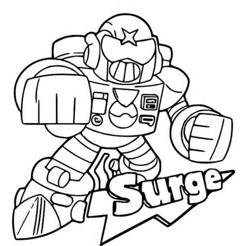 Tô Màu Surge Trong Brawl Stars Trang Tô Màu Cho Bé