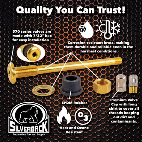 The Silverback Tr573 Brass Truck Valve With Premium Brass And Epdm