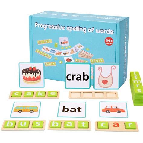 Wooden Sorting English Spelling Games Reading Spelling Writing Games