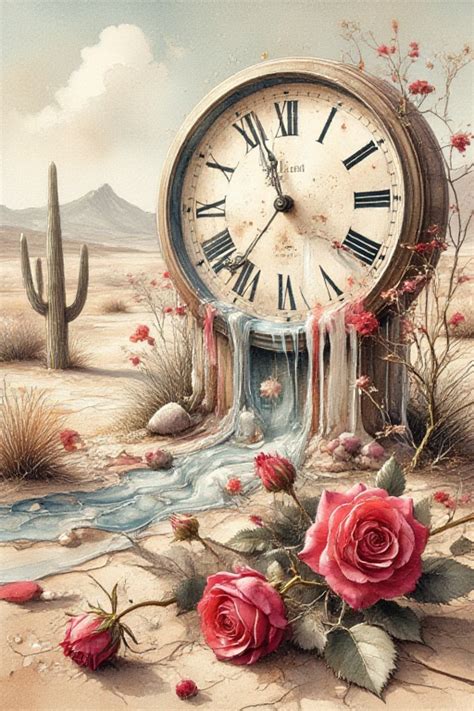 Surreal Digital Clock Image Created By Myrareed Tensorart
