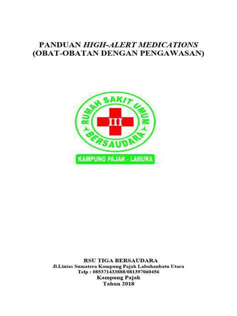 Panduan High Alert Medications Pdf Panduan High Alert Medications Pdf