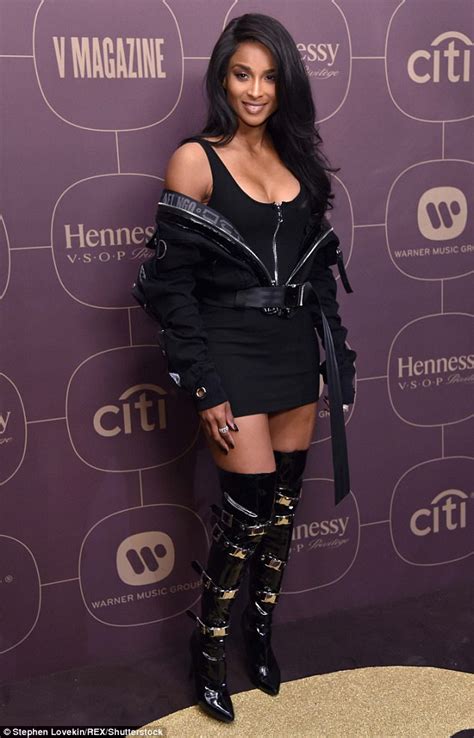 Ciara Sends Temperatures Soaring At Pre Grammy Bash Daily Mail Online