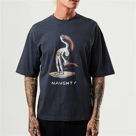 Afends Charcoal Naughty Tee Worn A Couple Times Depop