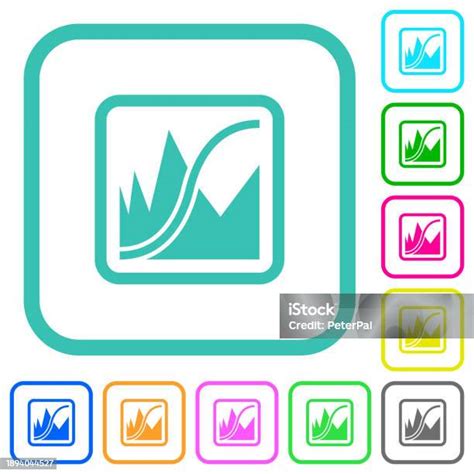 Adjust Image Curves Vivid Colored Flat Icons Stock Illustration