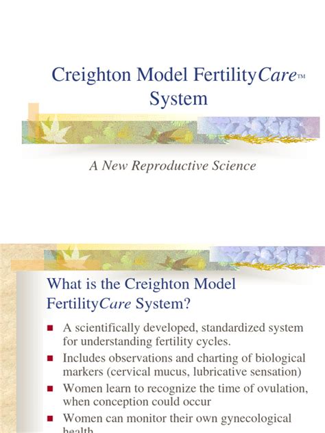 Creighton Model Fertility Care System 3 Pdf Fertility Birth Control