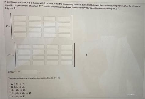 solved 1 point assume that ais a matrix with three rows