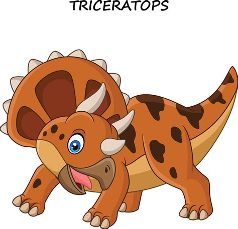Cartoon Triceratops Isolated On White Background 8078464 Vector Art At