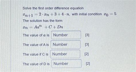 Solved Solve The First Order Difference Equation
