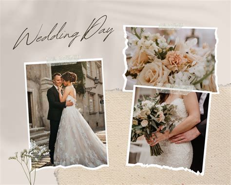 Free Printable Customizable Wedding Photo Collage Templates Canva