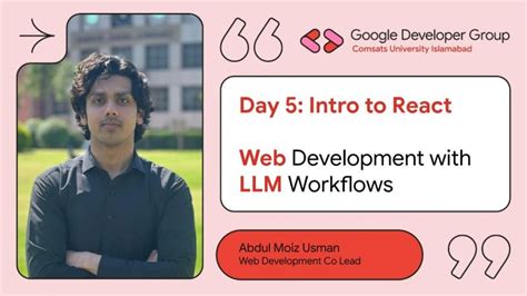 gdg reactjs tailwindcss webdevelopment comsats learning… zoraiz