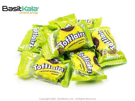 قیمت، مشخصات و خرید تافی شیری کاراملی با مغز کرمی پسته ای تافلرز واول Wawel Tofflairs بسیط