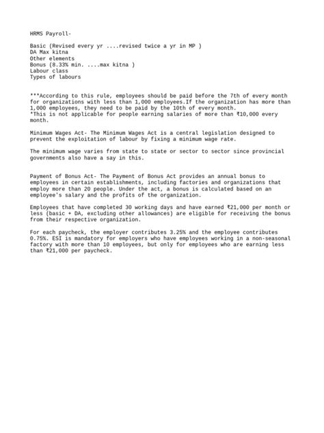 Hrms Payroll Guidelines And Regulations Pdf
