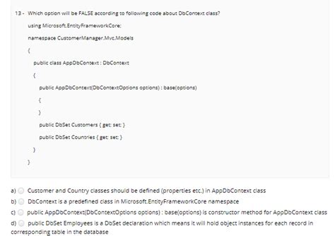 Solved Which Option Will Be FALSE According To Following Chegg