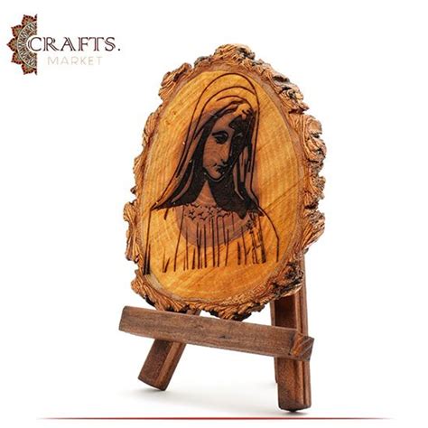 Pyrography Art Portrait Of Maryam Design Pyrography Art Portrait Of Maryam Design
