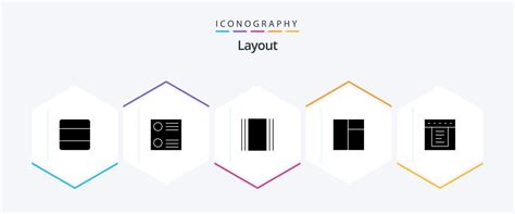 Layout 25 Glyph Icon Pack Including Horizontal Web Dropdown 18537739 Vector Art At Vecteezy