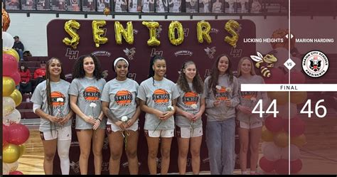 Lhhs Senior Girls Basketball Game Licking Heights