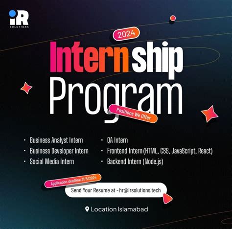 Aziz Ul Haq On Linkedin Internship Opportunities In Ir Solutions Are