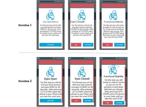 modifications were made to the onscreen balance task instructions from