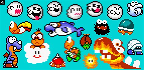 Super Mario World Enemies Part 2 By Pixelara On Deviantart