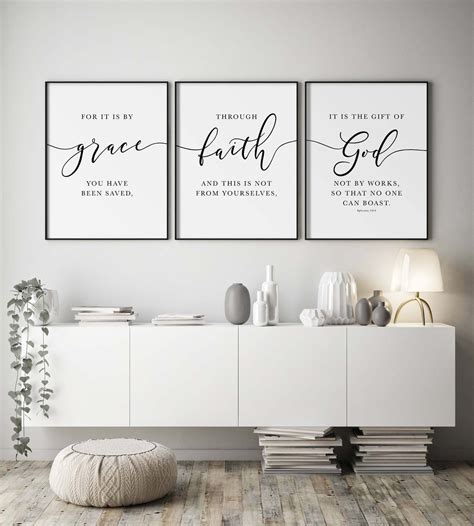 Bible Verse Wall Art Large Scripture Ephesians 2 Printable Christian