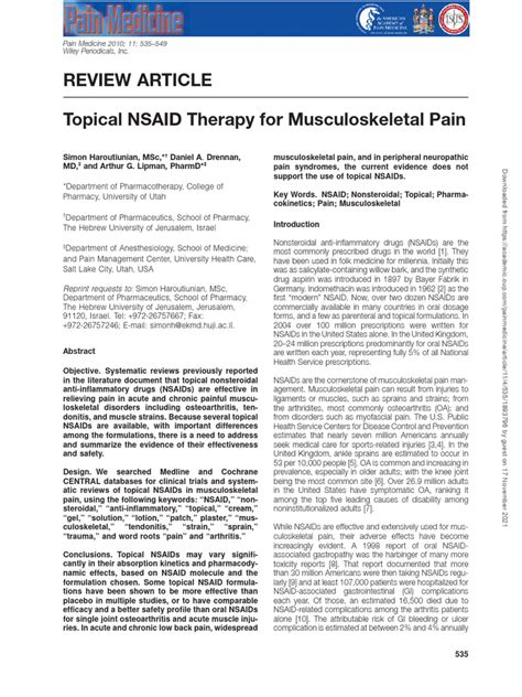 Topical Nsaid Pdf Nonsteroidal Anti Inflammatory Drug Topical