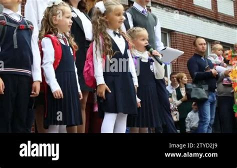 The First Grader Is Reciting The Poem On Her First School Assembly Stock Video Footage Alamy