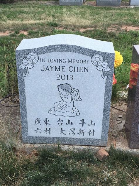 In Loving Memory Jayme Chens Headstone