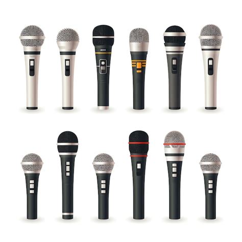 Premium Ai Image Free Vector Microphone Design Collection Isolated