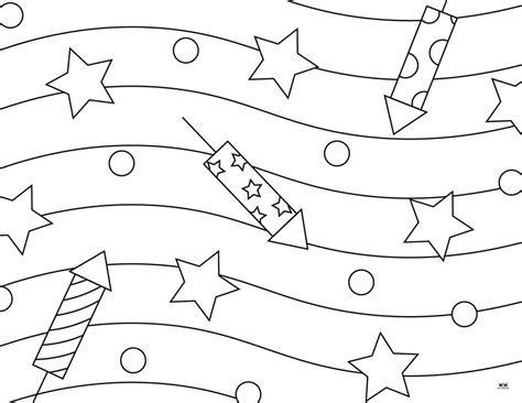 4th Of July Star Coloring Pages