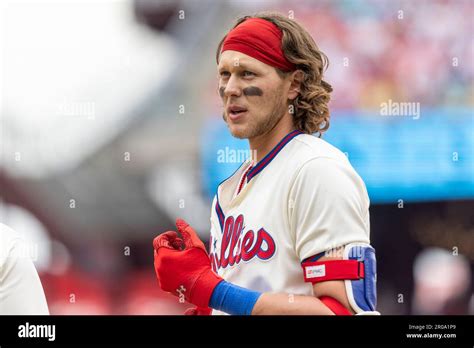 Philadelphia Phillies First Baseman Alec Bohm In Action During A Baseball Game Against The
