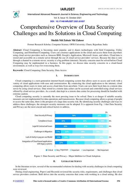 Pdf Comprehensive Overview Of Data Security Challenges And Its Solutions In Cloud Computing