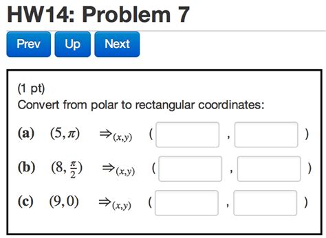 Solved Convert From Polar To Rectangular Coordinates