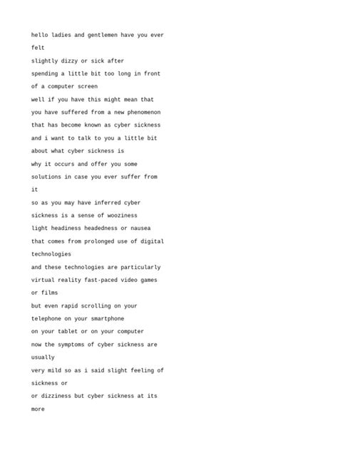 English Auto Generated Cybersickness Speech Repository Downsub Com Pdf