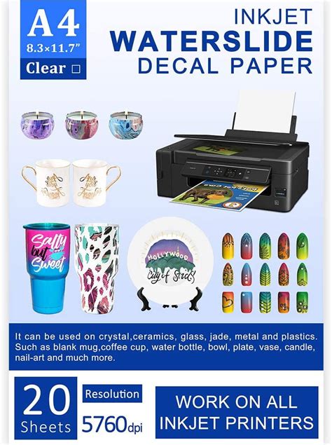Inkjet Decal Paper Decal Paper Waterslide Decal Paper Waterslide Decal