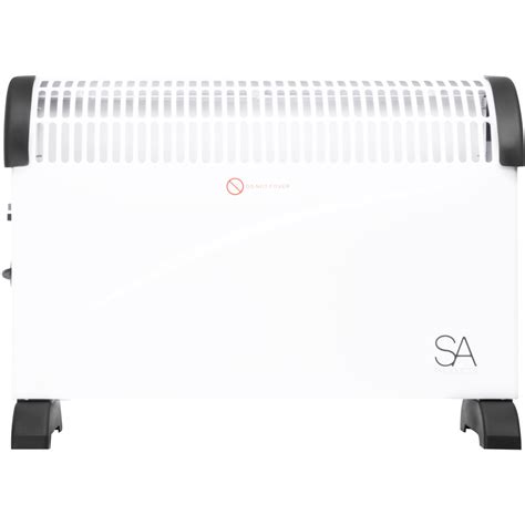 White And Grey Electric Convector Radiator With 3 Heat Settings Wilko