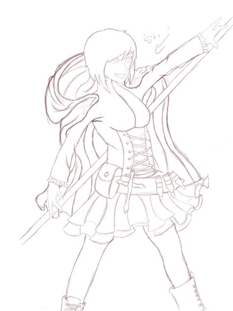 Rwby Ruby Rose Coloring Pages Coloring Pages