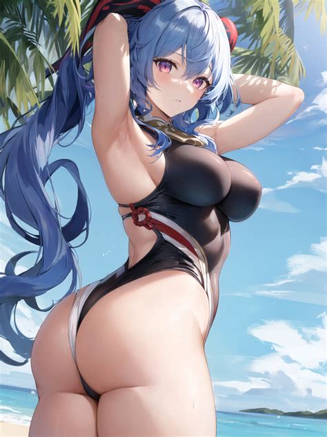 Rule 34 Ahoge Ai Generated Alternate Costume Ass Ass Focus Bare