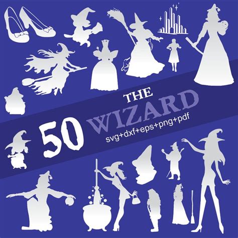 Wizard Svg Bundle Magic Wizard Clipart For Cricut Wizard Silhoette
