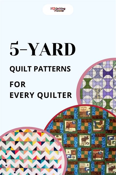 Top 5 Yard Quilt Patterns 6 Bonus Patterns For Sale I Love