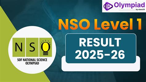 Nso Level 1 Result 2025 26 Check Sof Science Olympiad Scores Online