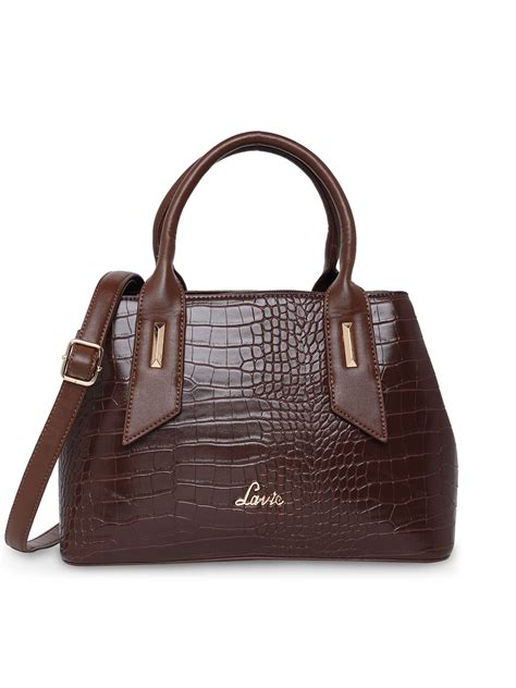 Buy Lavie Coffee Brown Textured Structured Handheld Bag Handbags For Women 20877294 Myntra